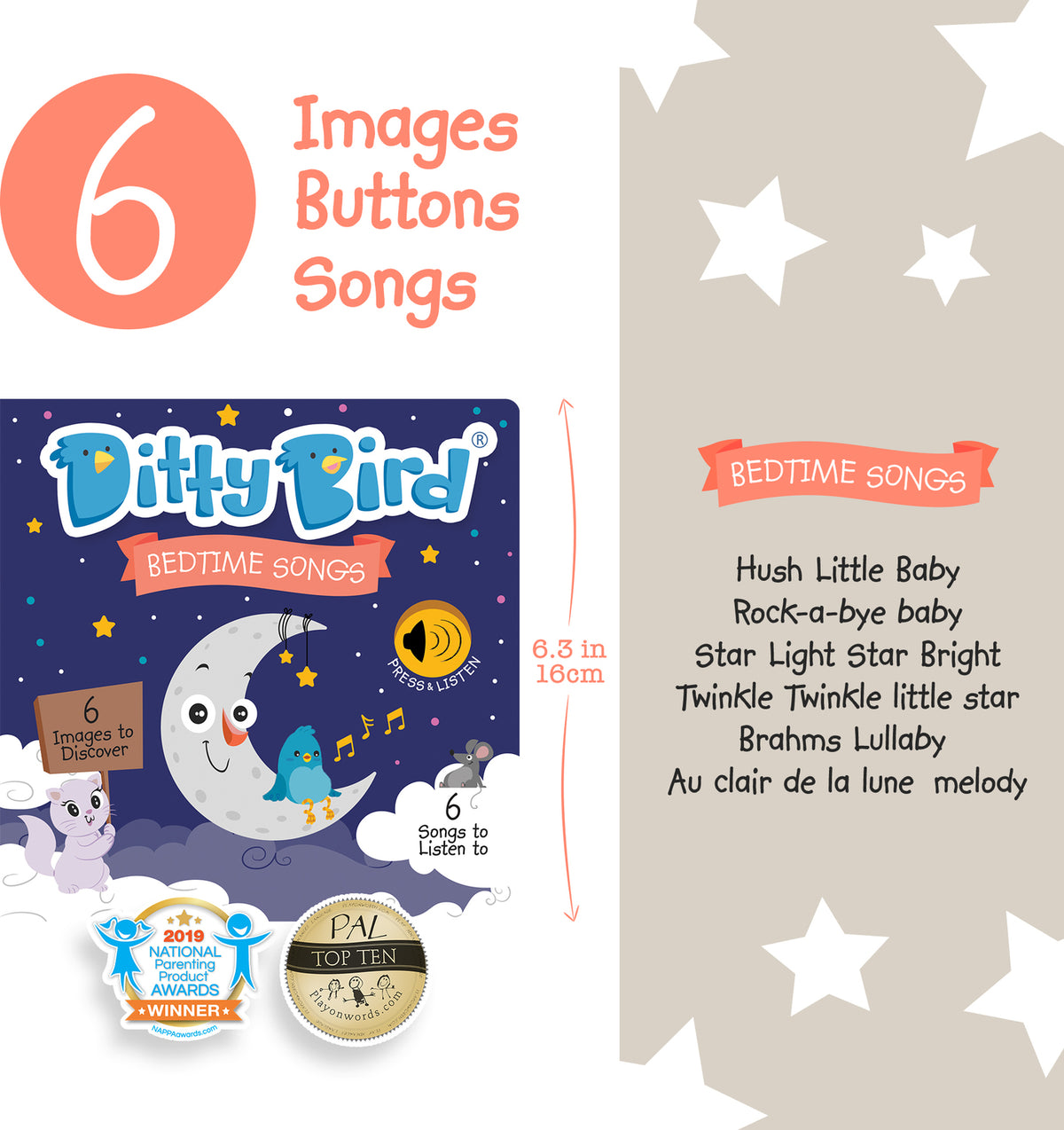Ditty Bird Baby Sound Book: Bedtime Songs — Fantasy Island Toys