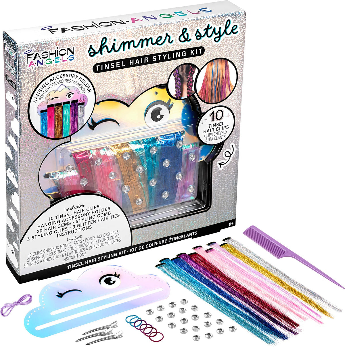Shimmer & Style Tinsel Hair Styling Kit — Fantasy Island Toys